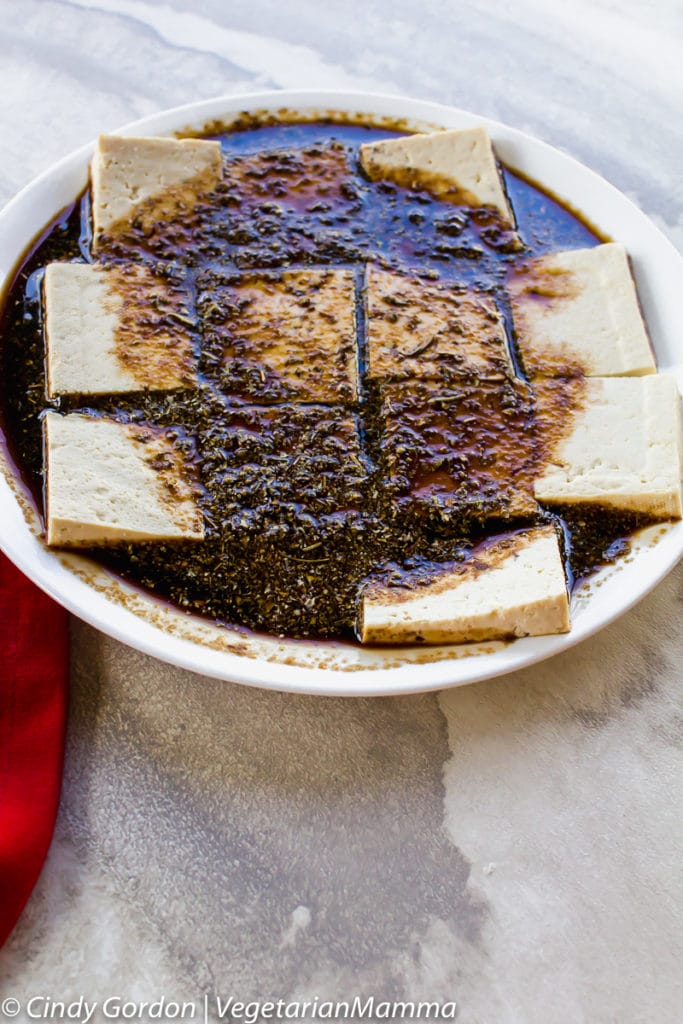 Balsamic Tofu and Mushrooms (Vegan)