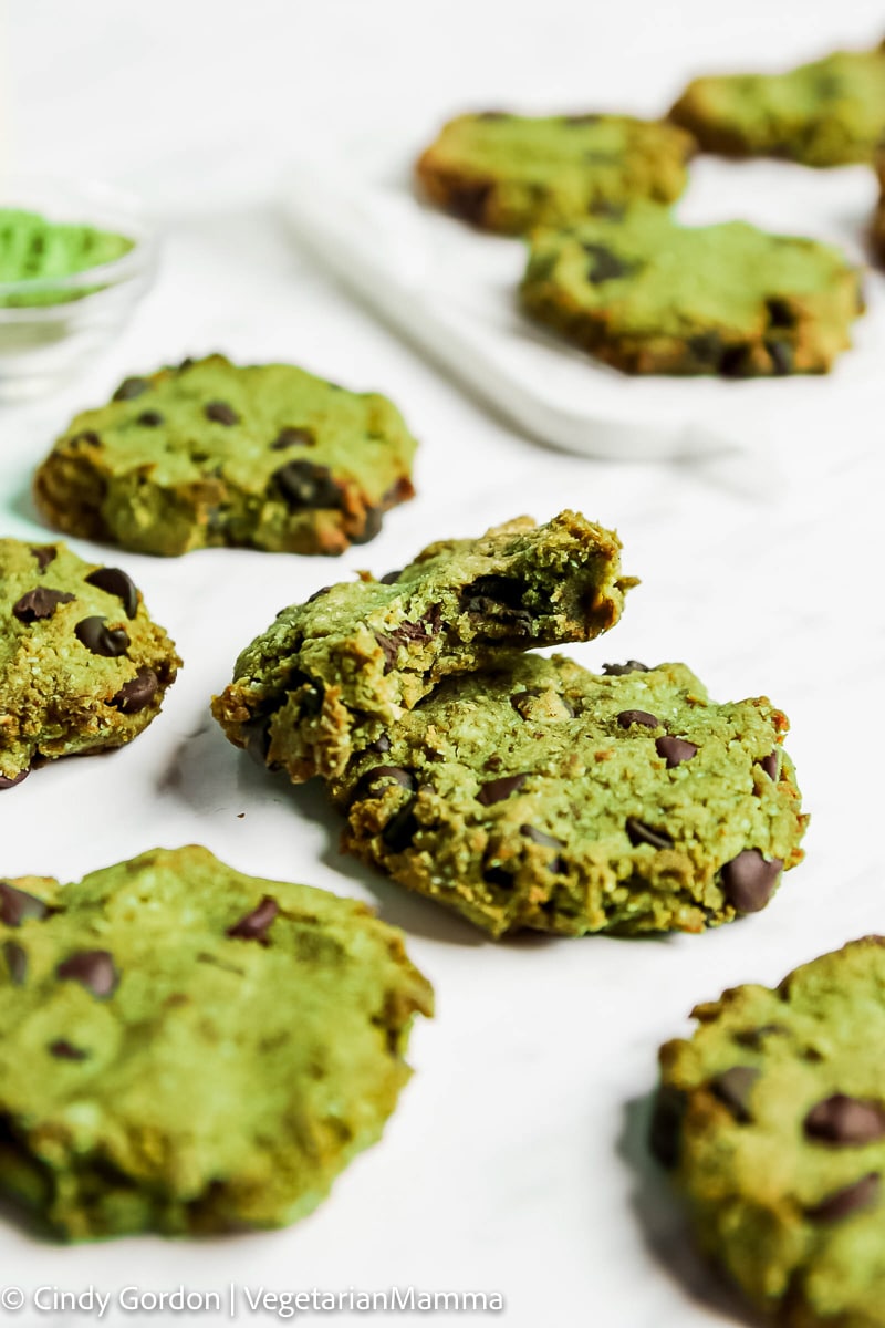 Matcha Chocolate Chip Cookies - Vegetarian Mamma